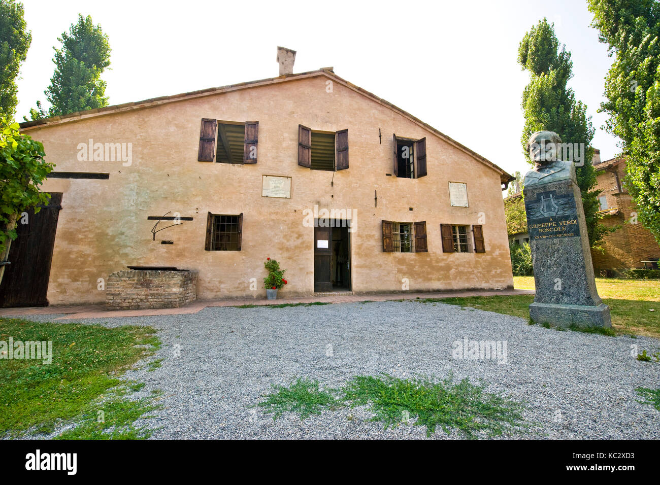 Giuseppe Verdi's house, Roncole Verdi, province of Parma, Italy Stock ...