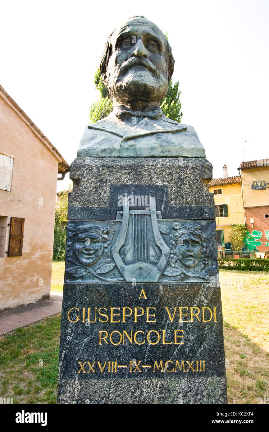 Giuseppe Verdi's house, Roncole Verdi, province of Parma, Italy Stock ...