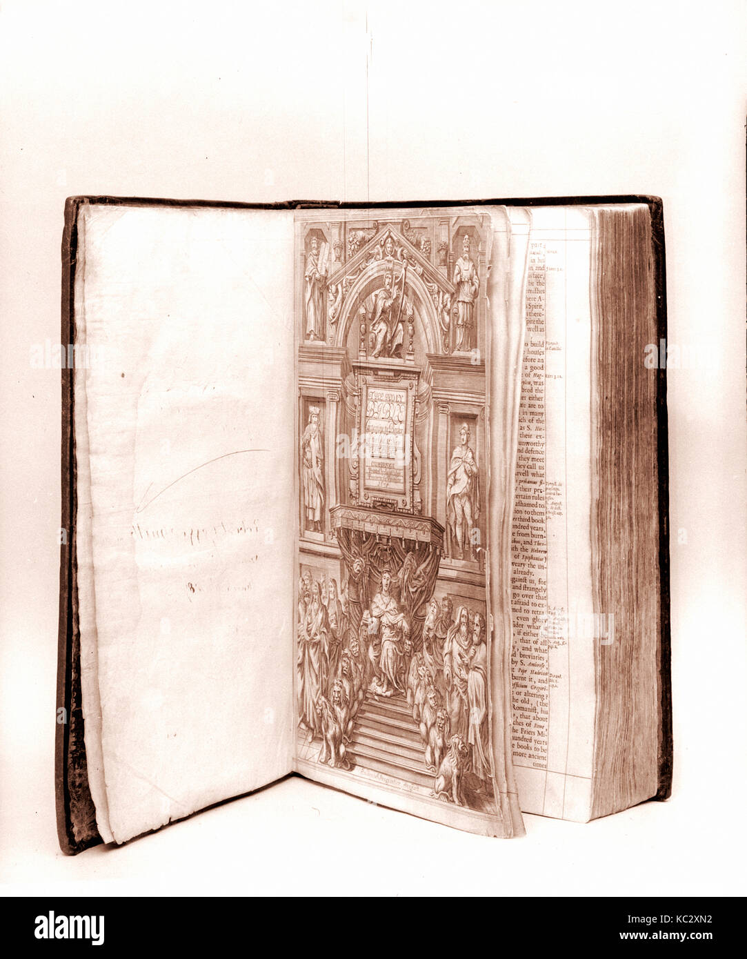 Bible, 1674 edition, Made in Cambridge, England, Paper, leather, 17 1/8 ...