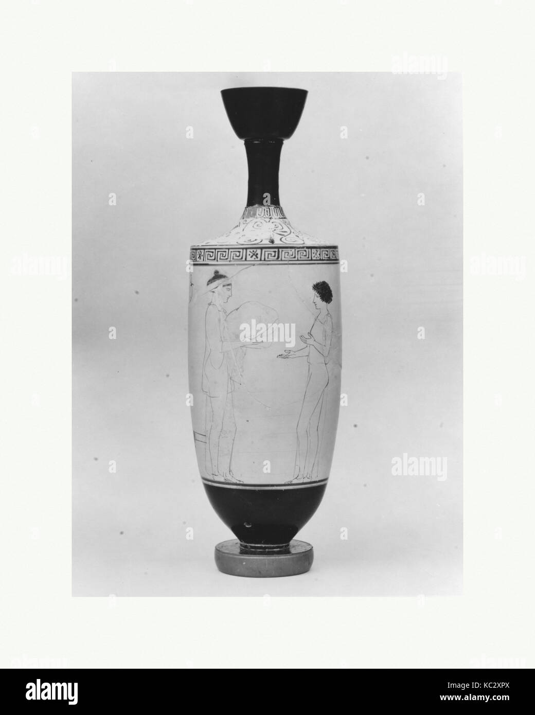 Terracotta lekythos (oil flask), Classical, ca. 440 B.C., Greek, Attic ...