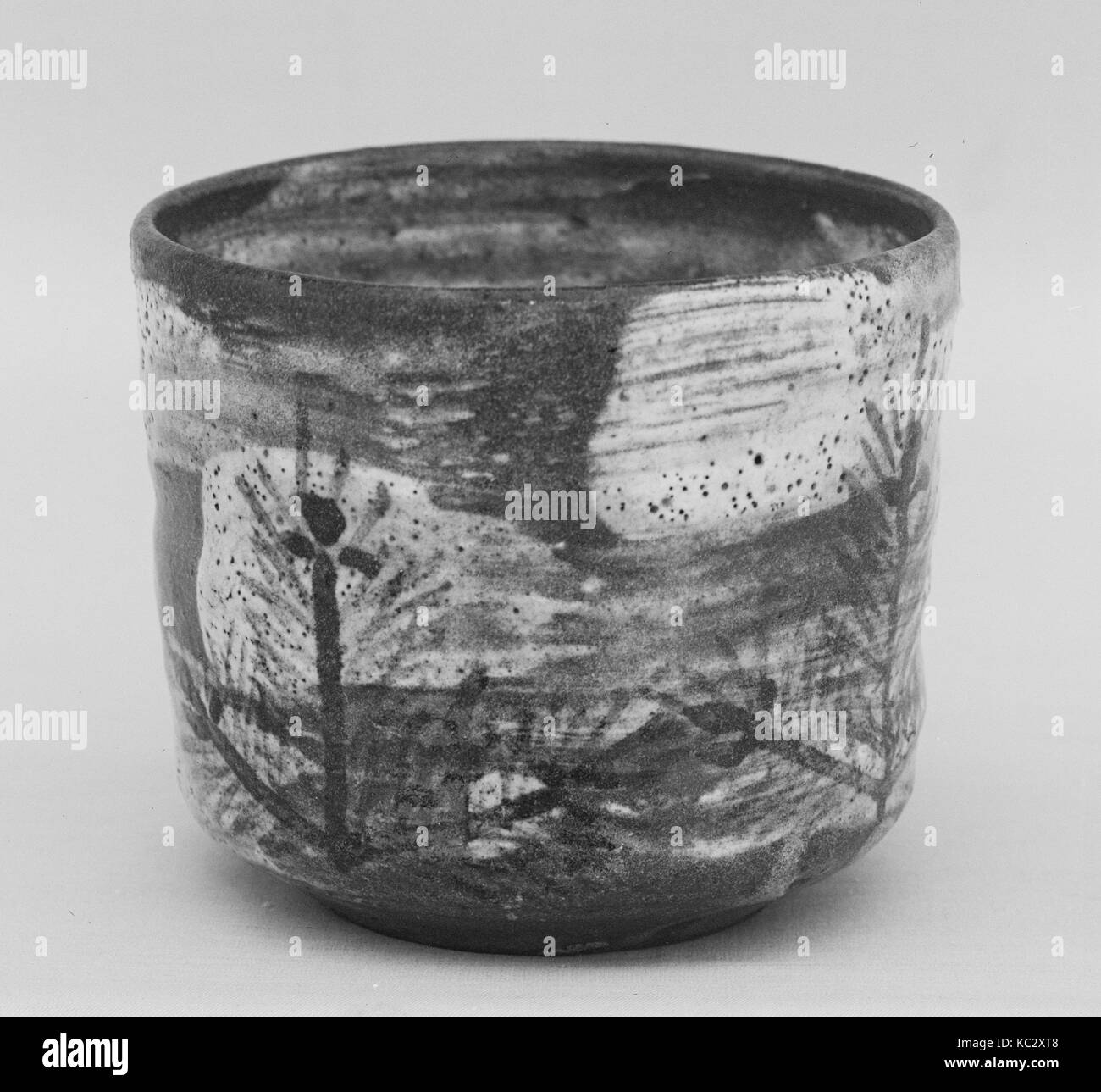 Small Bowl, 19th century, Japan, Clay decorated with slip and black ...