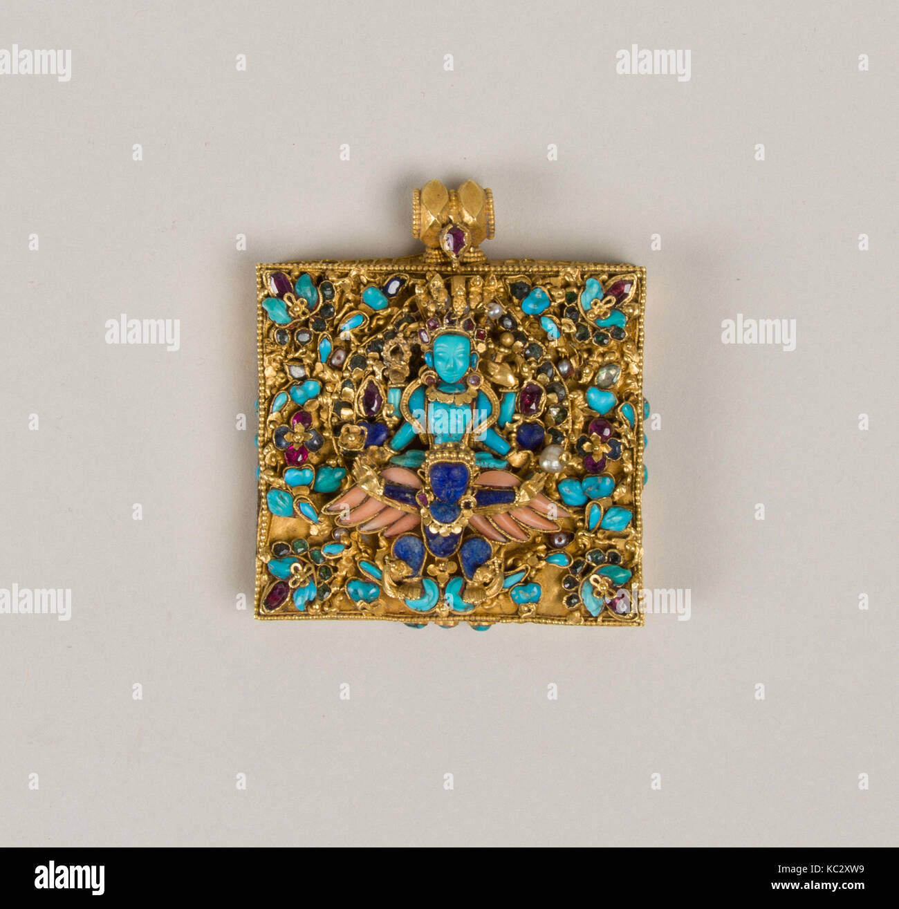 Amulet case with Vishnu Riding Garuda, 17th–19th century Stock Photo ...