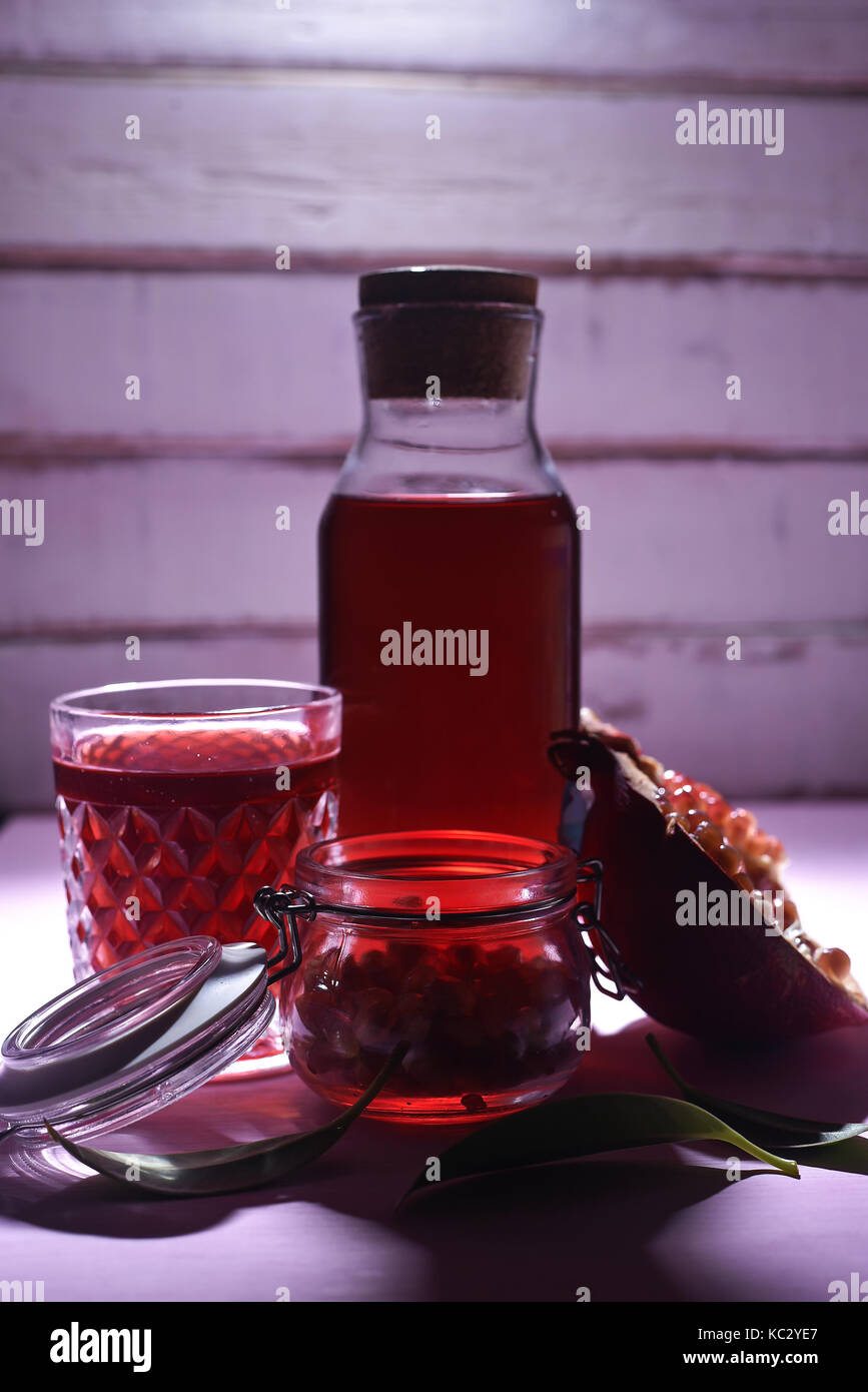 Grant and pomegranate juice Stock Photo - Alamy