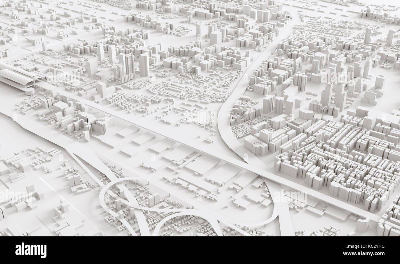 3D image render,Aerial view of cityscape background Stock Photo - Alamy