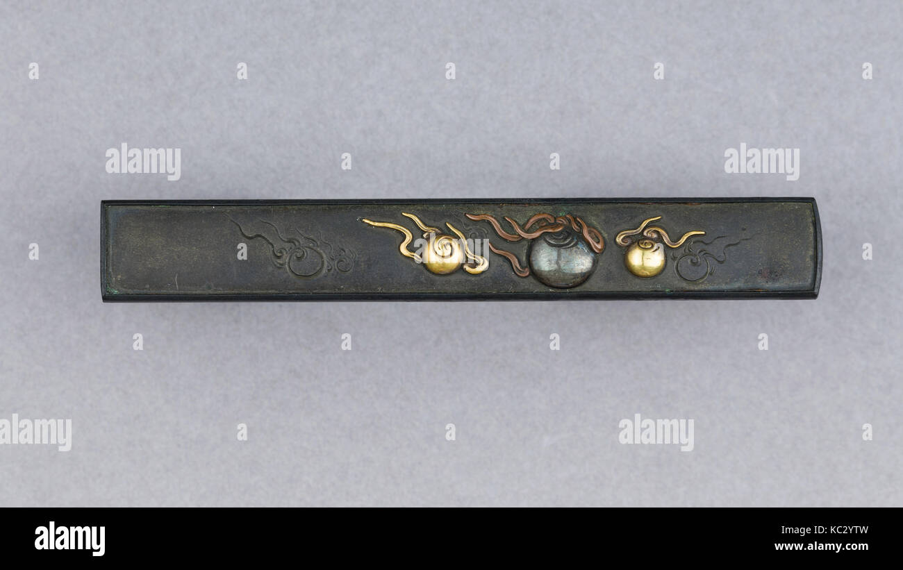 Knife Handle (Kozuka), 18th century, Japanese, Copper-silver alloy ...