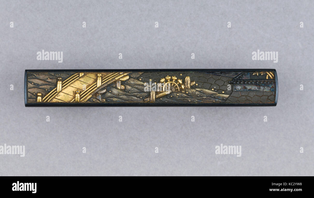 Knife Handle (Kozuka), 17th century, Japanese, Copper-gold alloy ...