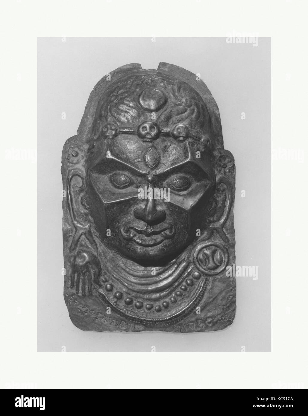 Goddess Chamunda, probably 15th–16th century, Nepal, Repoussé copper ...