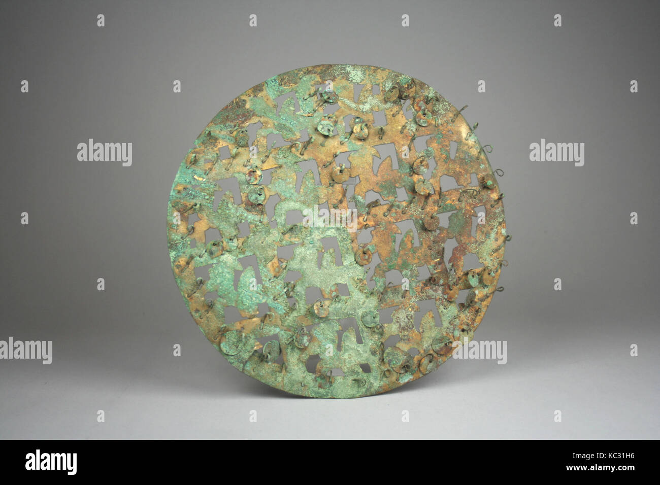 Cutout Disk, 390–450, Peru, Moche (Loma Negra), Gilded copper, Diam. 8 ...