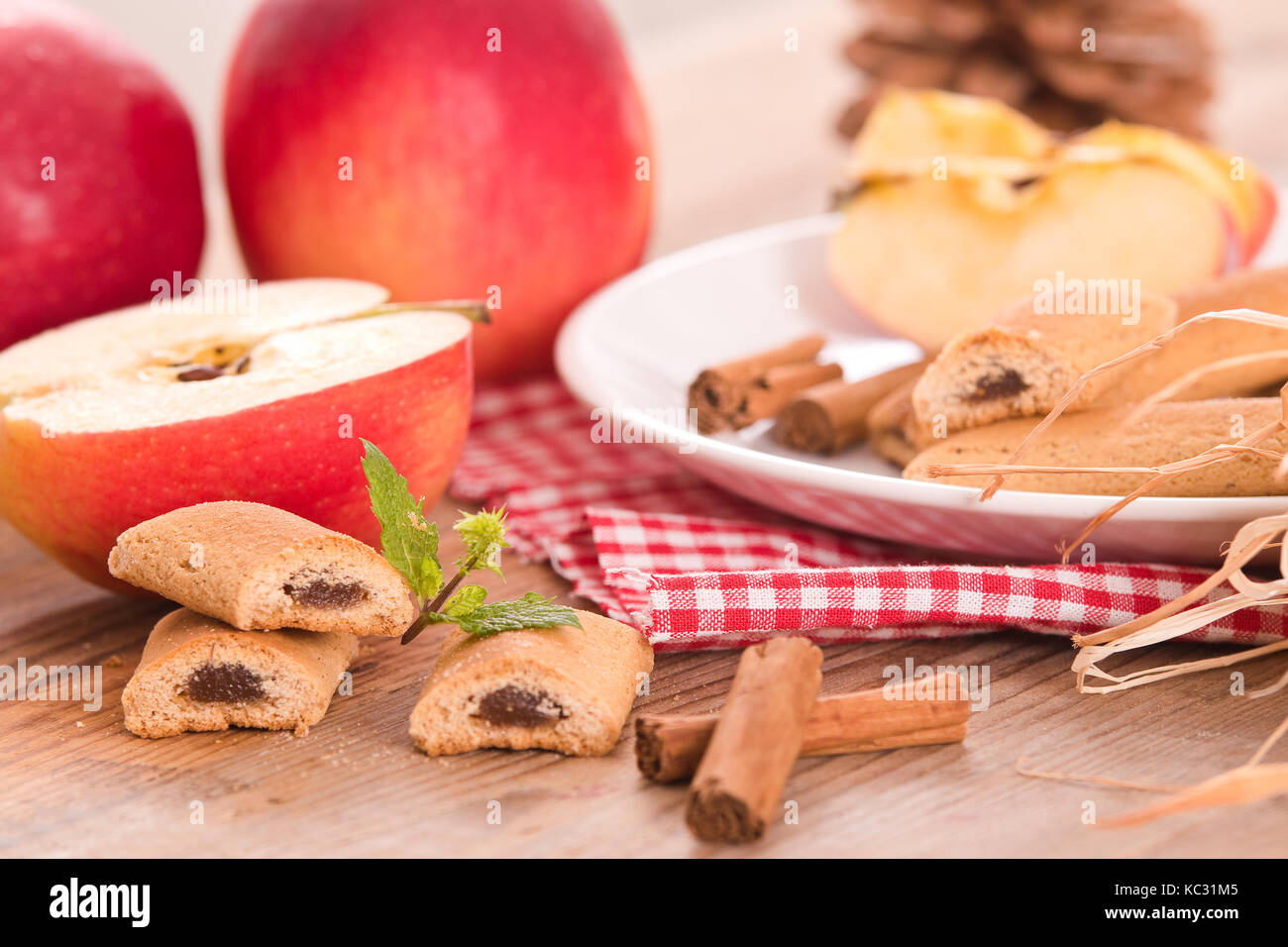 Biscuits with fruit filling Stock Photo - Alamy