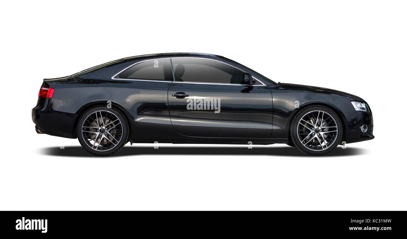 German coupe car side view isolated on white Stock Photo - Alamy