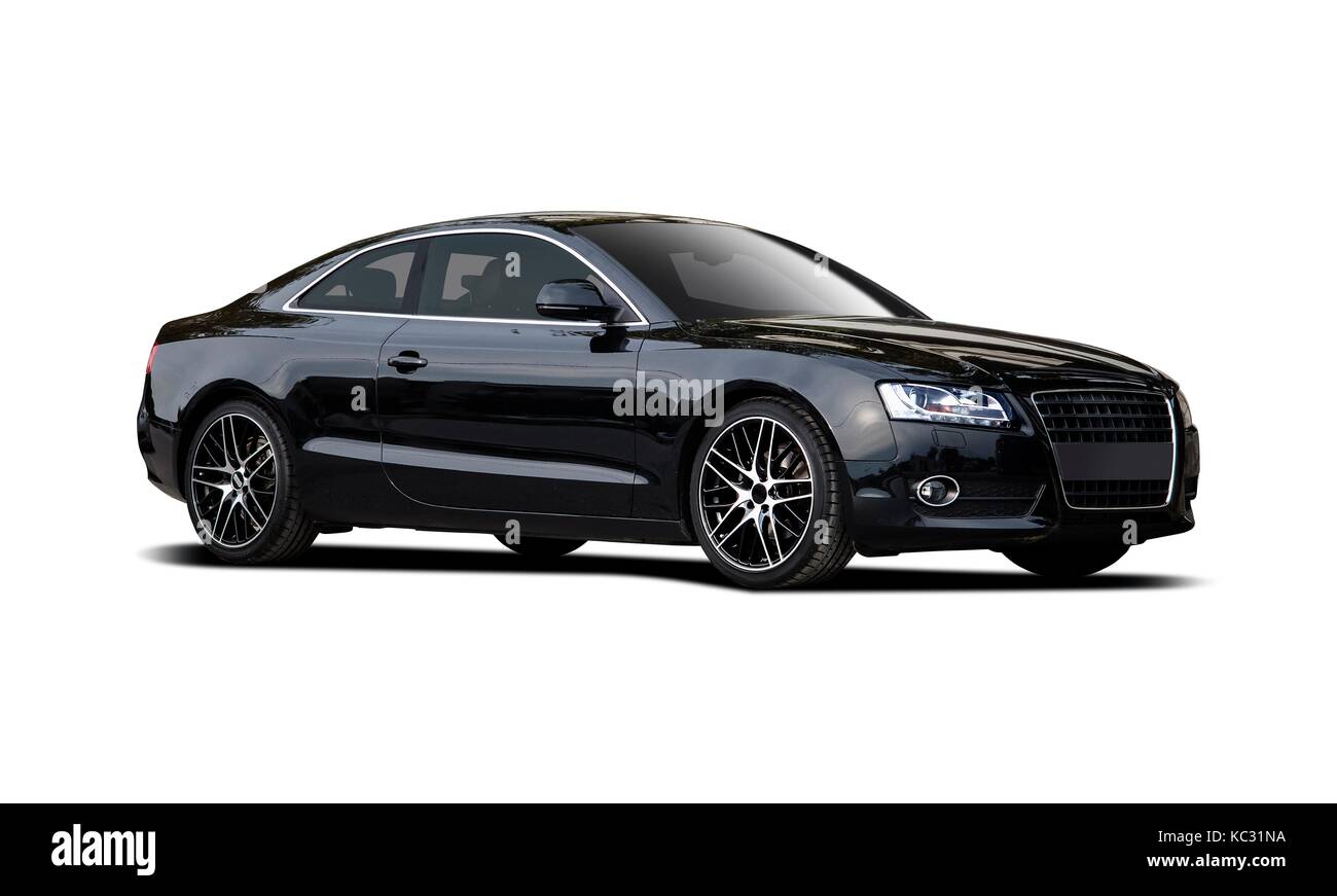 German coupe car side view isolated on white Stock Photo - Alamy