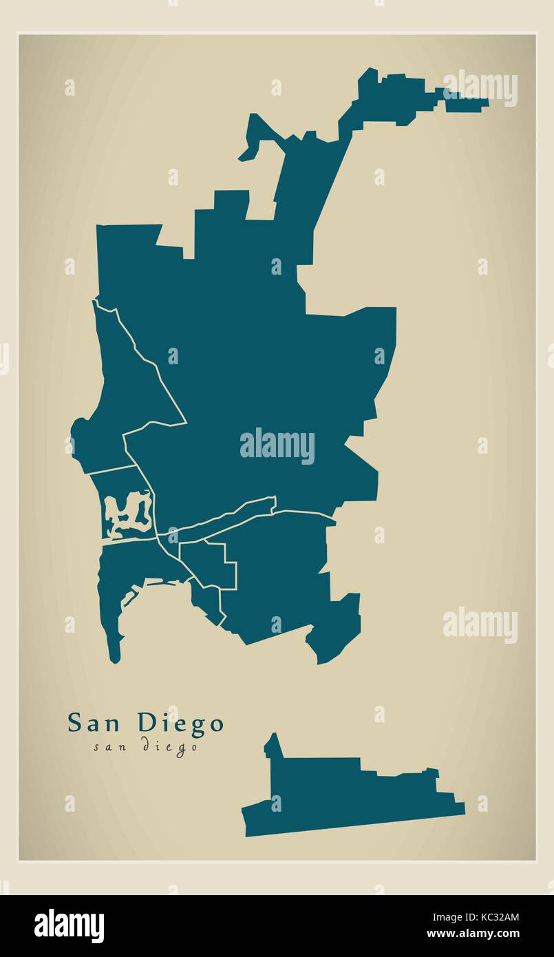 San diego county map hi-res stock photography and images - Alamy