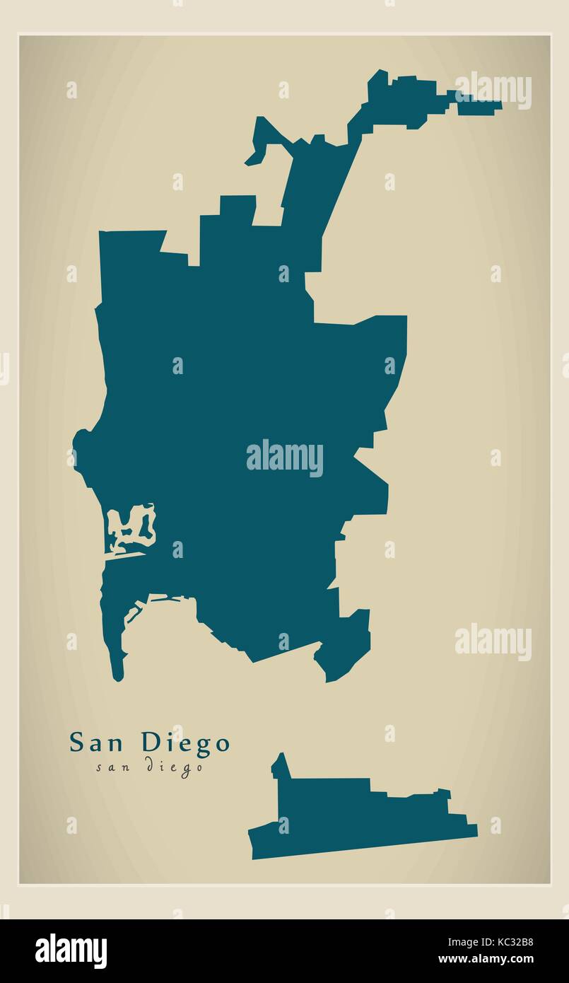 San diego county map hi-res stock photography and images - Alamy