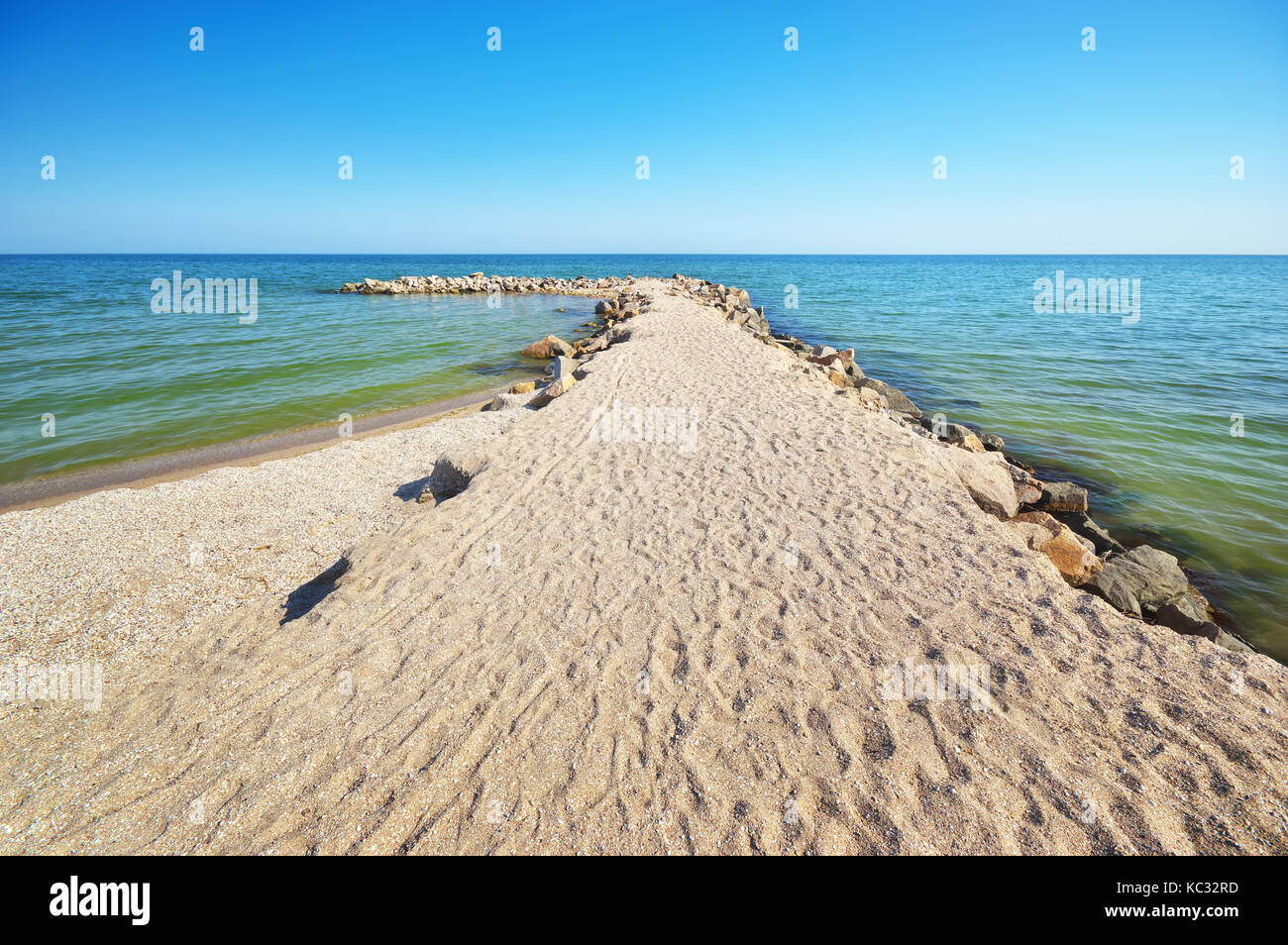 Seashore breakwater stones. Beautiful seascape. beautiful rocky ...