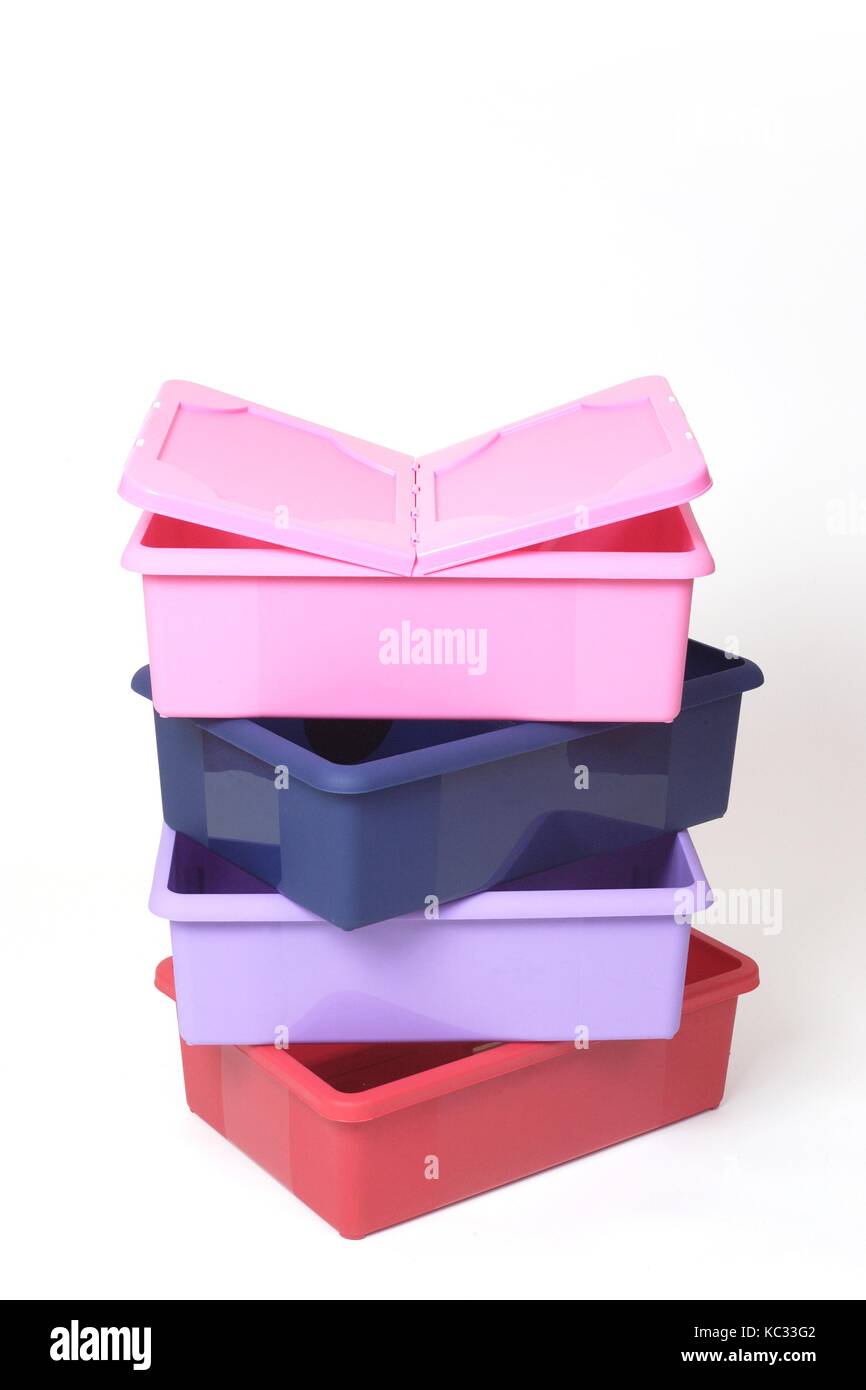 Colourful plastic boxes and containers, drawer units,PVC products ...