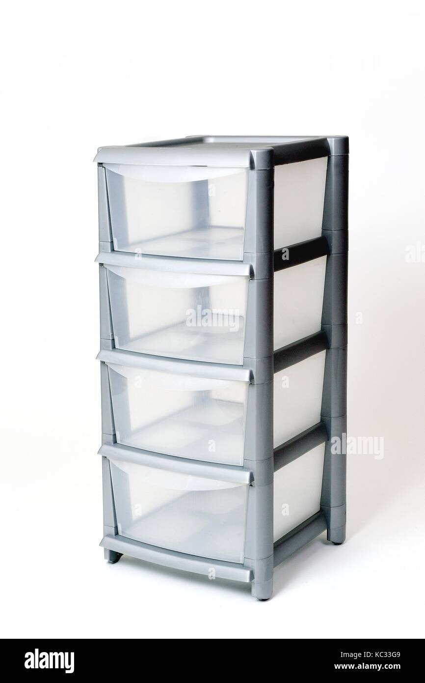 Plastic boxes and containers, drawer units,PVC products Stock Photo - Alamy