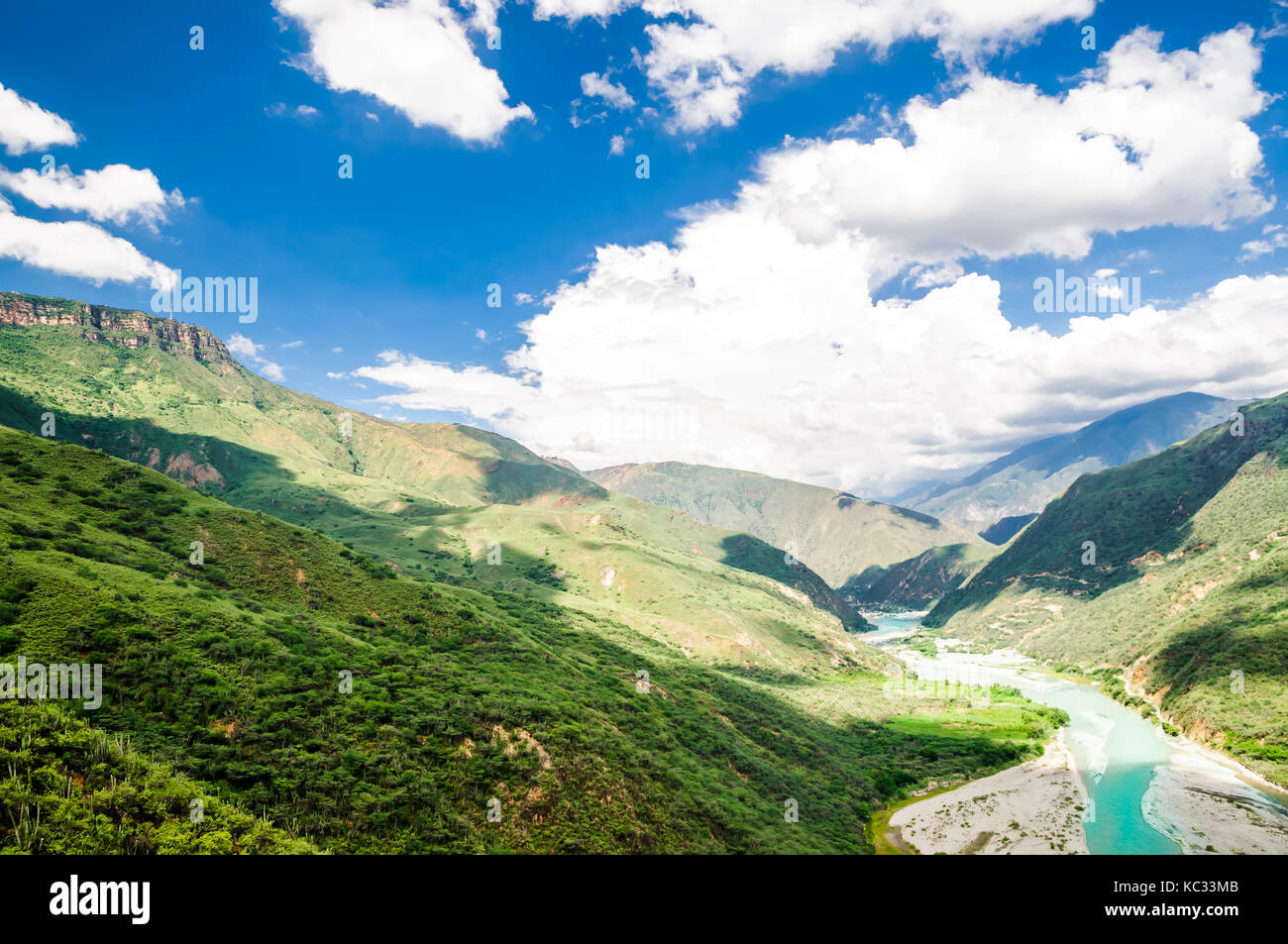 View on Gorche chicamocha canyon in the Andes of Colombia Stock Photo ...
