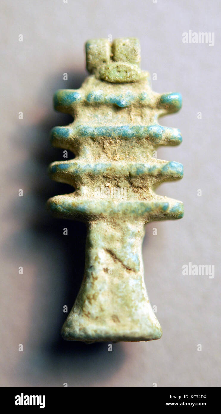 Djed Amulet, New Kingdom, Dynasty 18, ca. 1390–1352 B.C., From Egypt ...