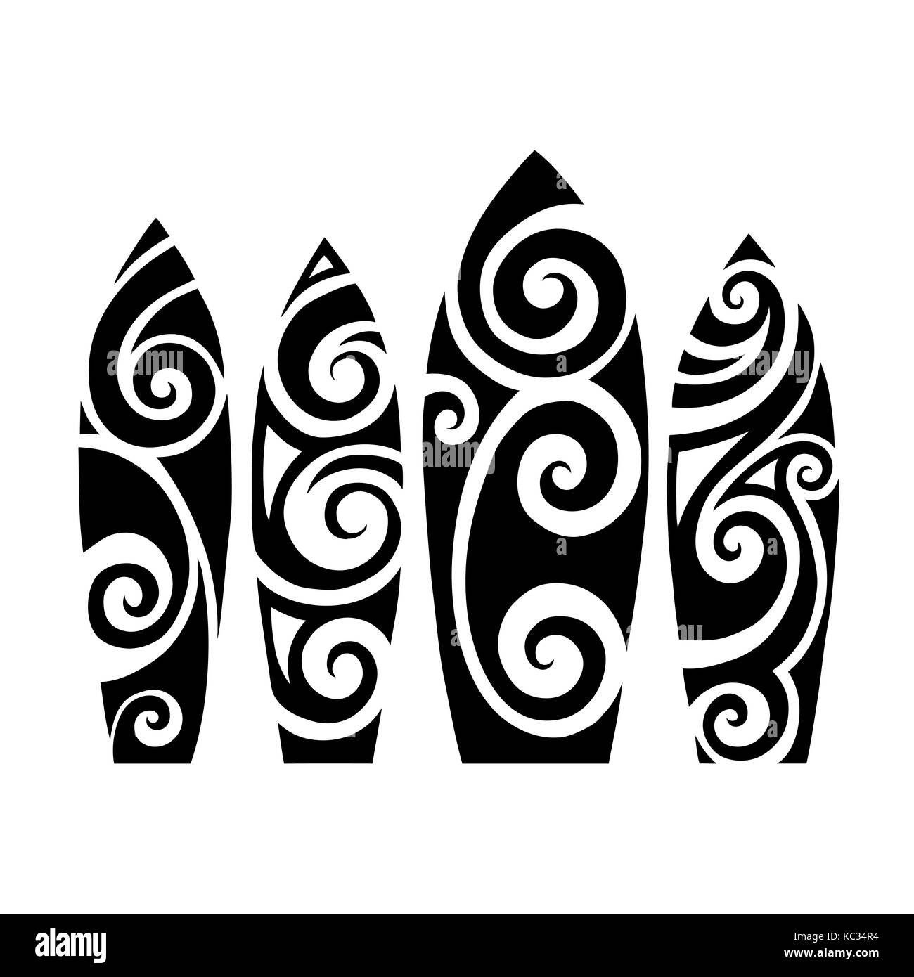 Set of Surf boards. Vector Illustration Stock Vector Image & Art - Alamy