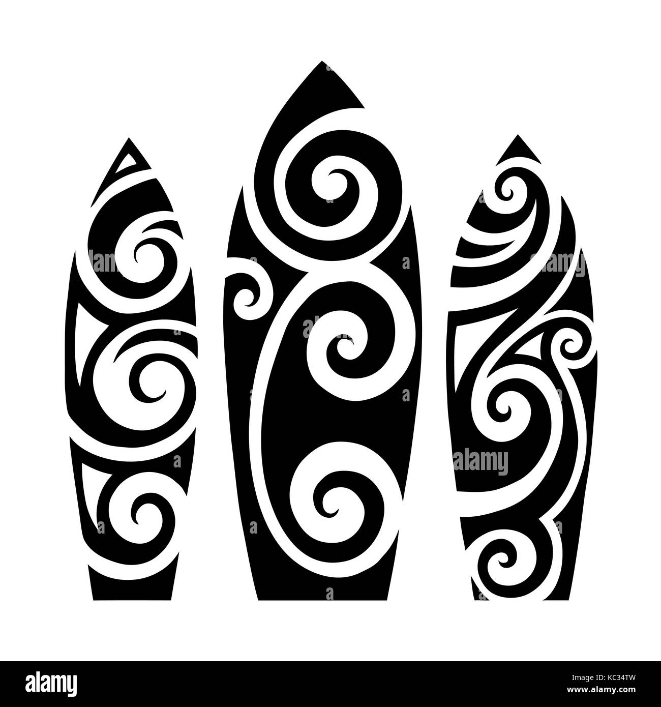 Set of Surf boards. Vector Illustration Stock Vector Image & Art - Alamy