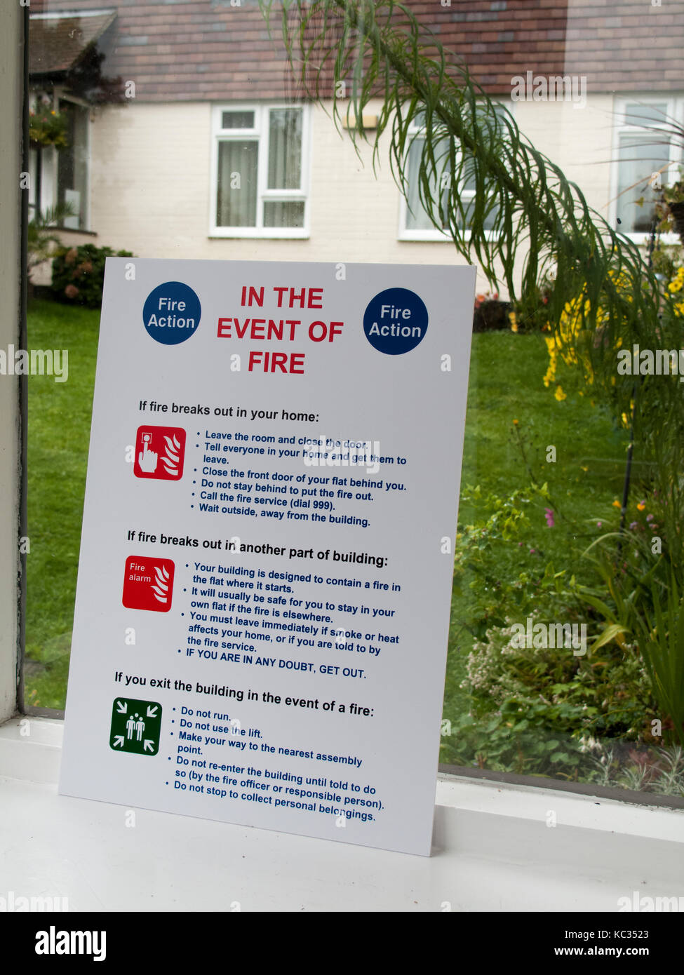 In the event of fire notice situated in entrance lobby to residential ...