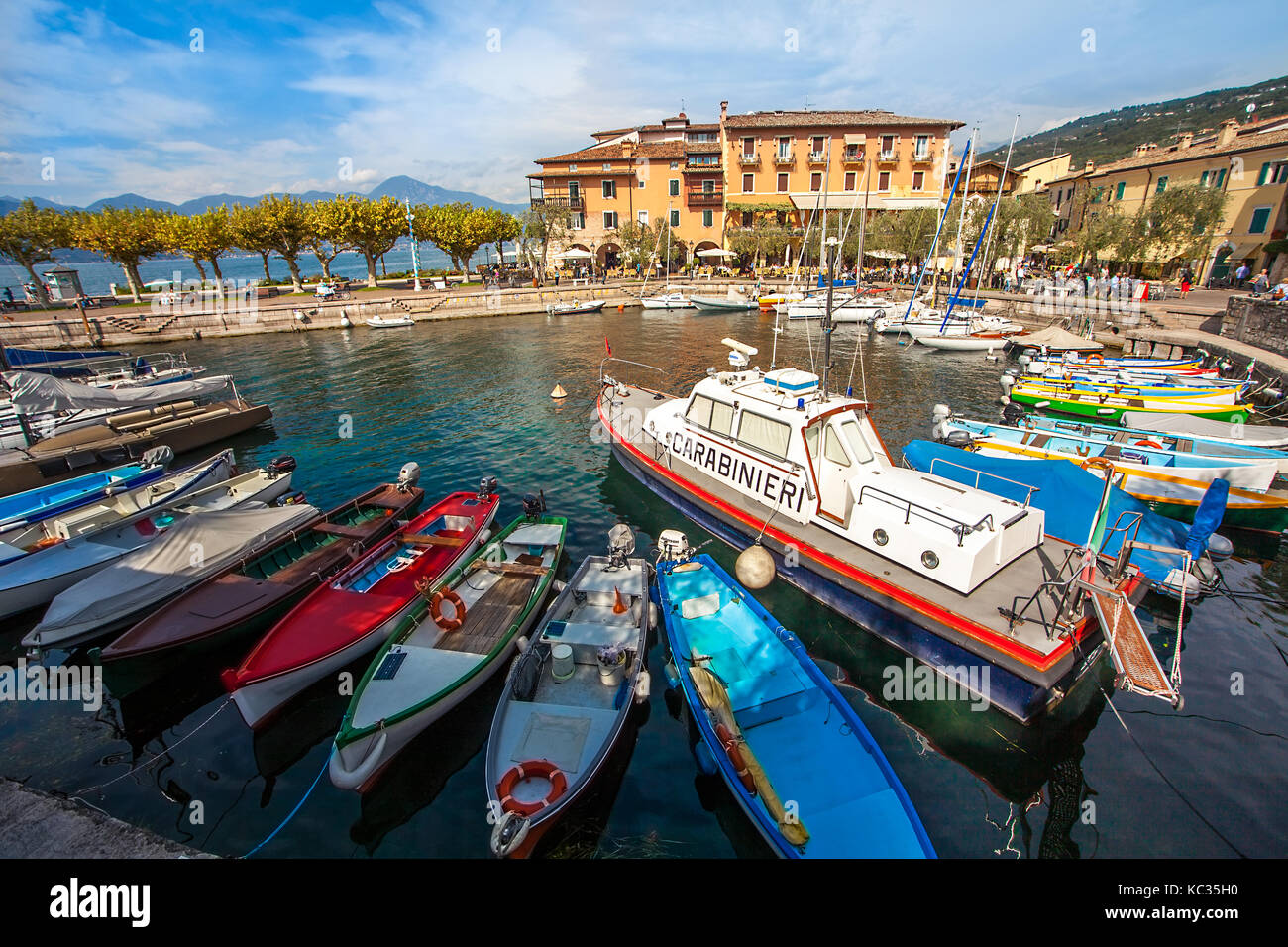 At the port of Torri Del Benaco Lake Garda Veneto Italy Stock Photo - Alamy