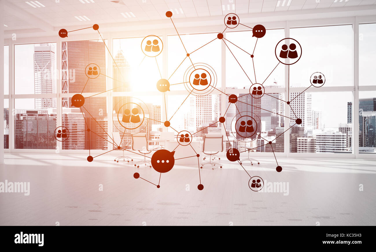 Networking and wireless connection as concept for effective modern ...