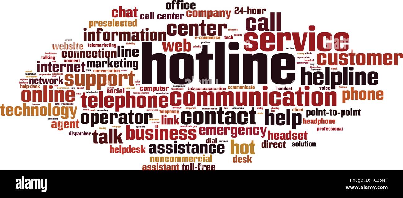 Hotline word cloud concept. Vector illustration Stock Vector Image ...