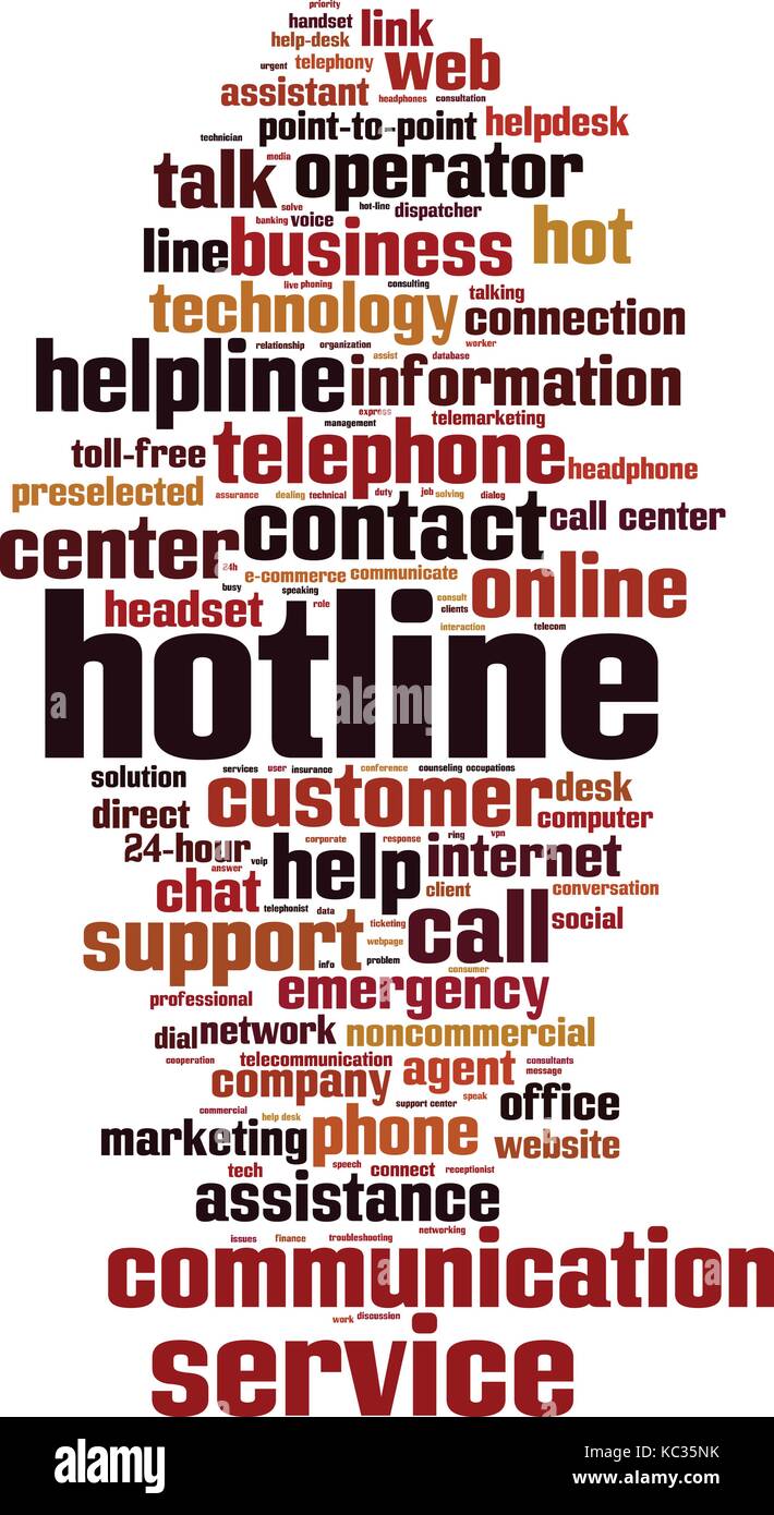 Hotline word cloud concept. Vector illustration Stock Vector Image ...