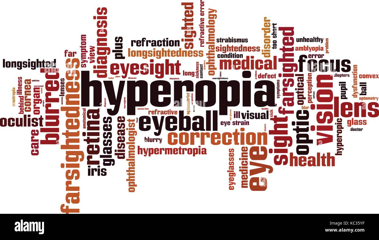 Hyperopia word cloud concept. Vector illustration Stock Vector Image ...