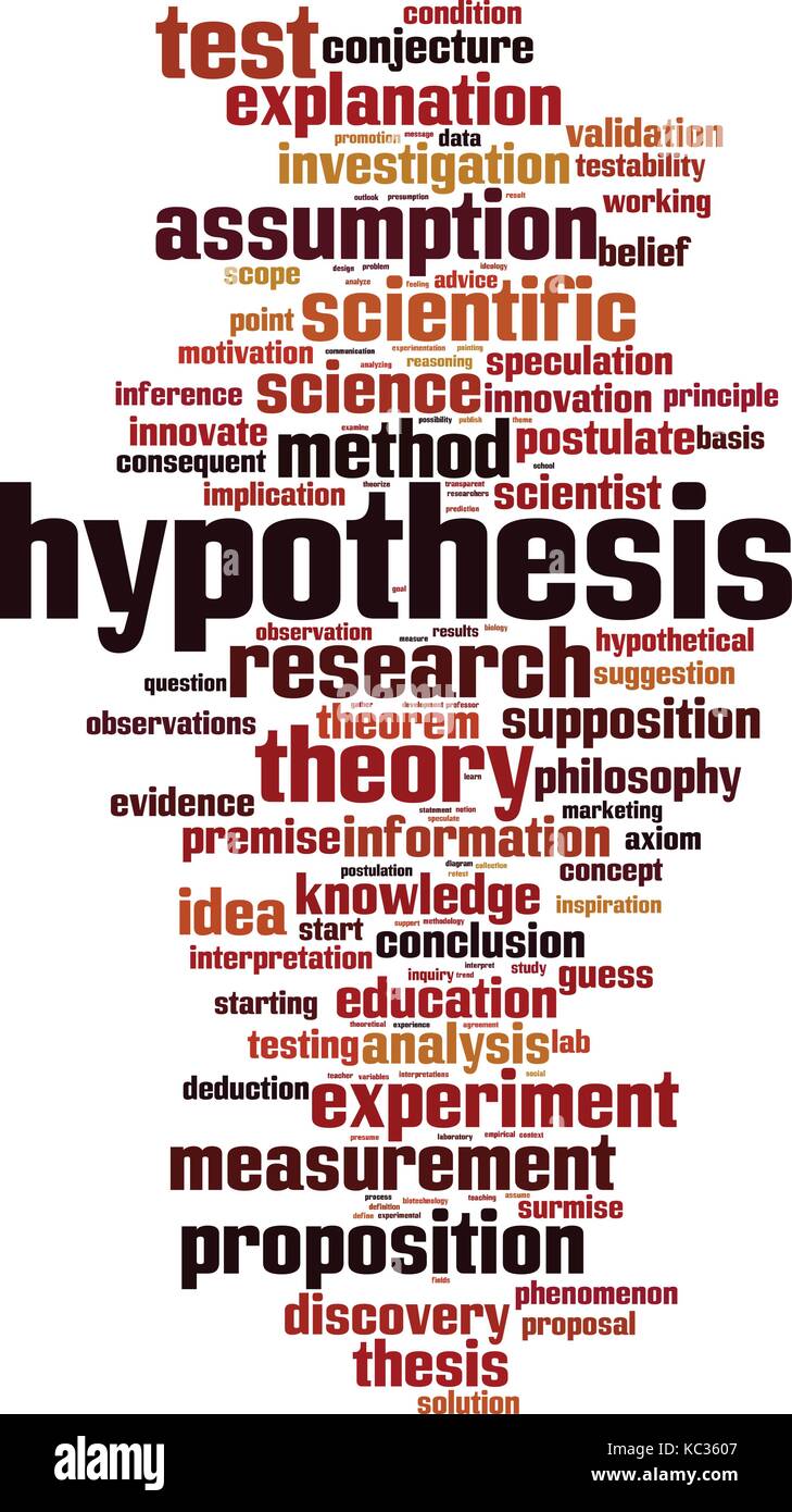 Hypothesis word cloud concept. Vector illustration Stock Vector Image ...