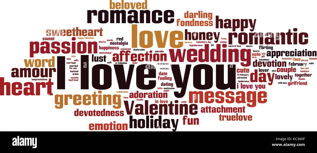 I Love You Word Cloud Concept Vector Illustration Stock Vector Image