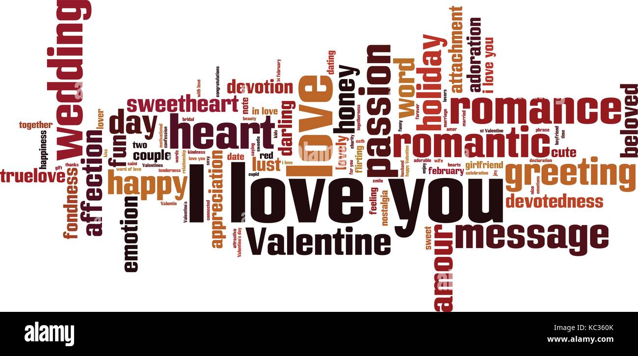 I Love You Word Cloud Concept Vector Illustration Stock Vector Image