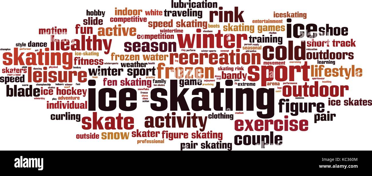 Ice skating word cloud concept. Vector illustration Stock Vector Image ...