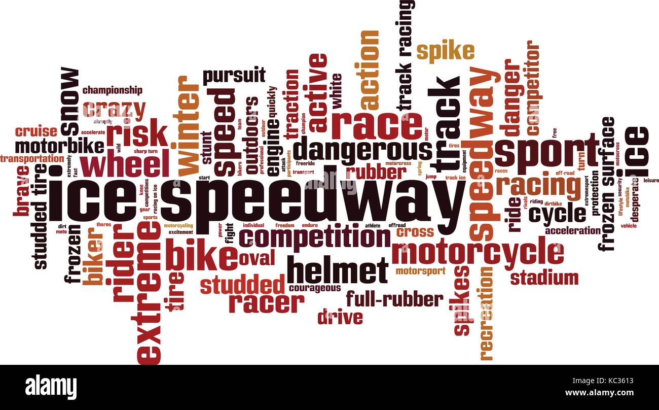 Ice speedway word cloud concept. Vector illustration Stock Vector Image ...