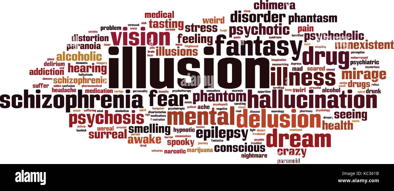 Illusion word cloud concept. Vector illustration Stock Vector Image ...