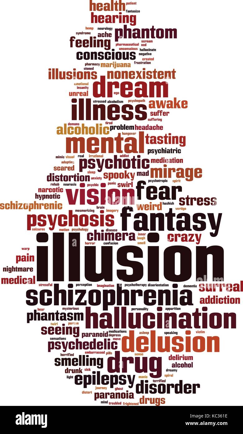 Illusion word cloud concept. Vector illustration Stock Vector Image ...