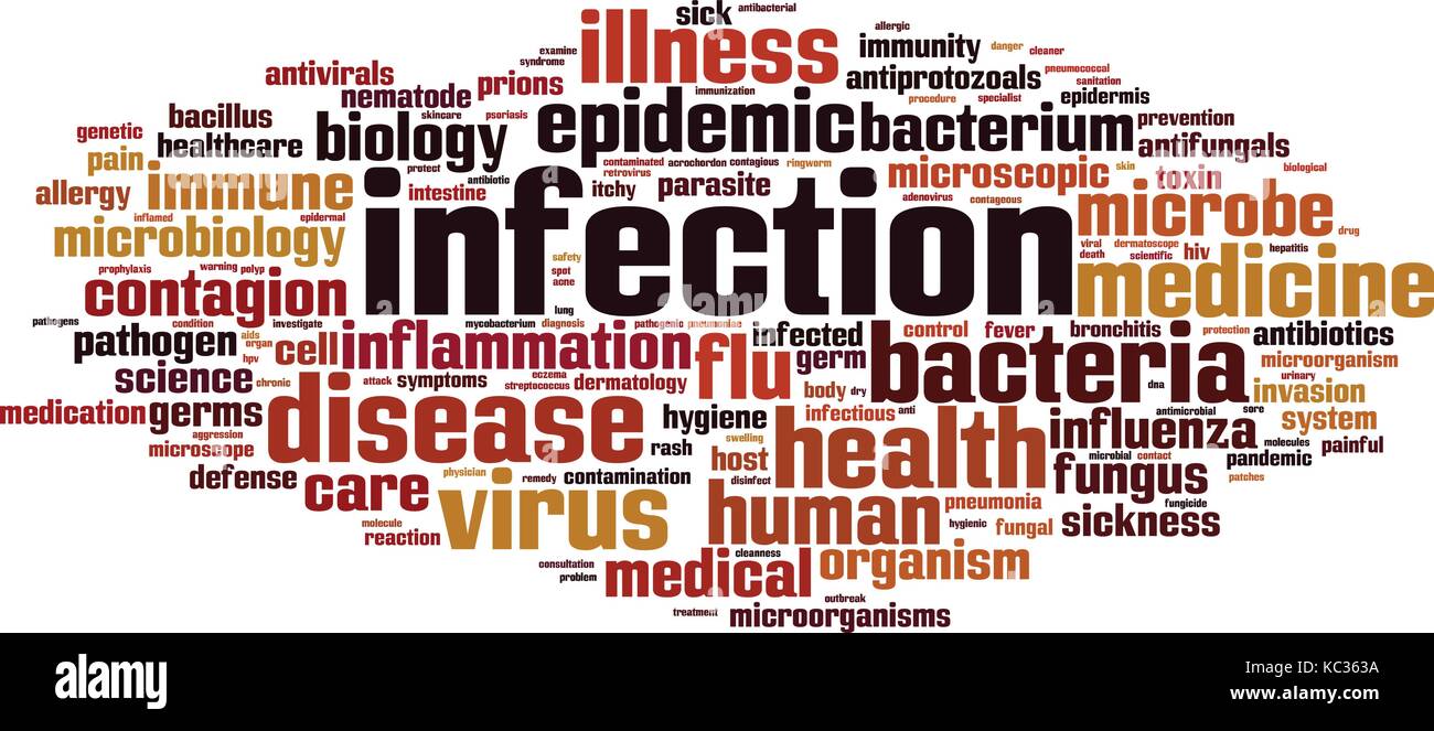 Infection word cloud concept. Vector illustration Stock Vector Image ...