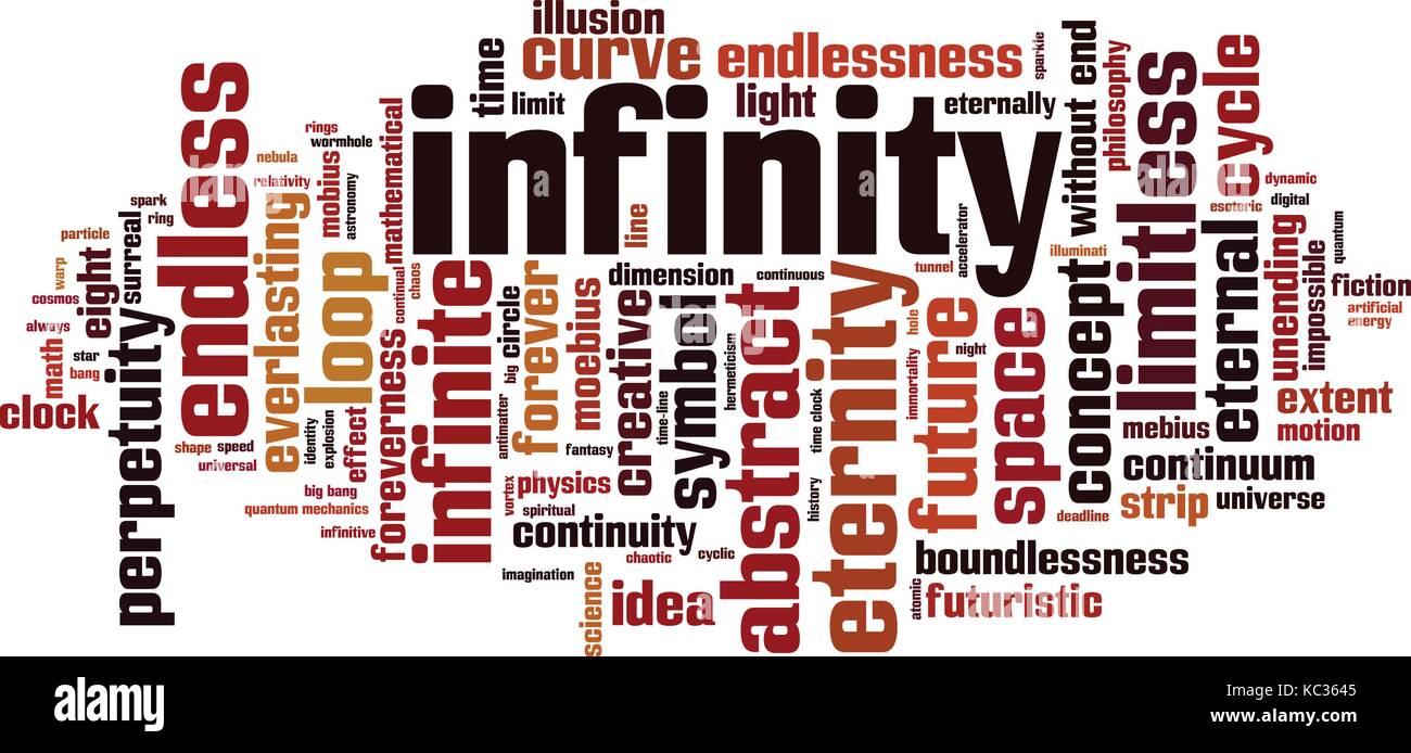 Infinity word cloud concept. Vector illustration Stock Vector Image ...