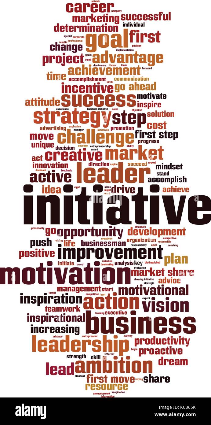 Initiative word cloud concept. Vector illustration Stock Vector Image ...