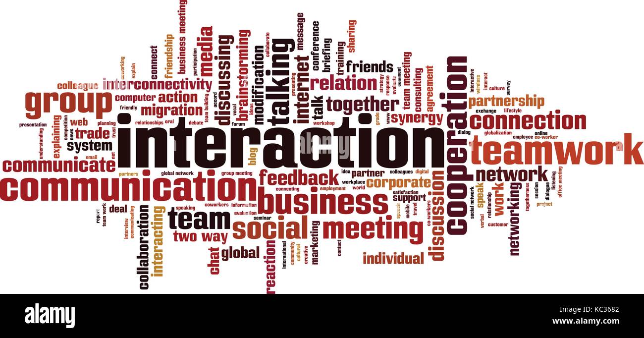 Interaction word cloud concept. Vector illustration Stock Vector Image ...