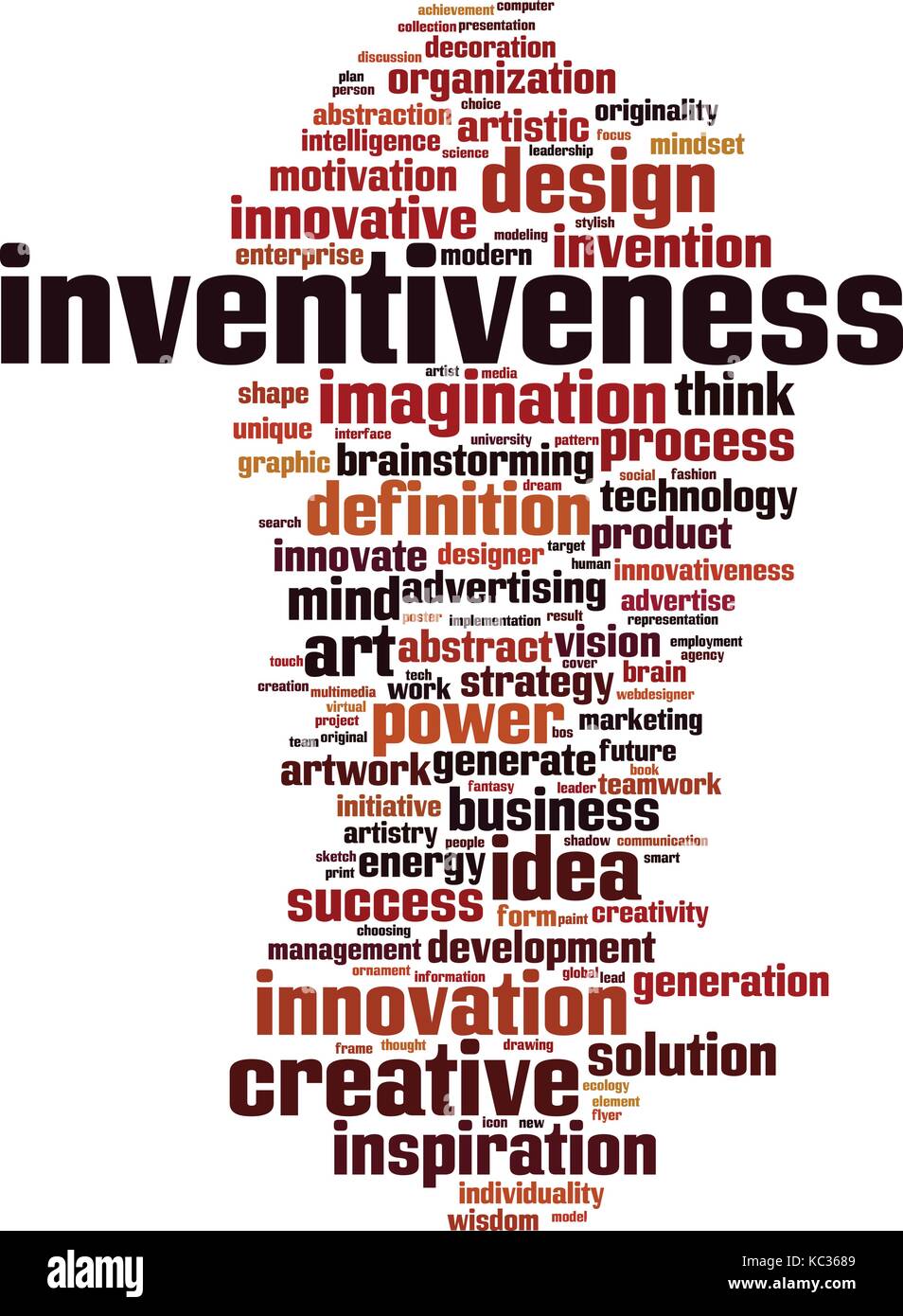 Inventiveness word cloud concept. Vector illustration Stock Vector ...