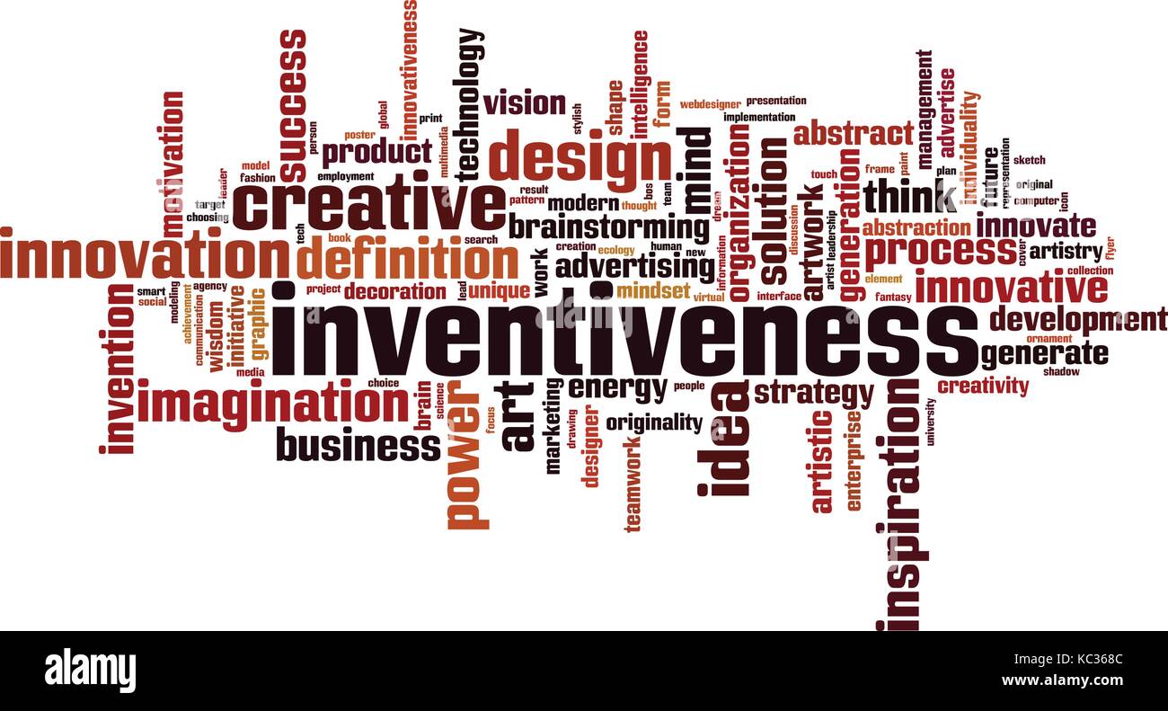 Inventiveness word cloud concept. Vector illustration Stock Vector ...