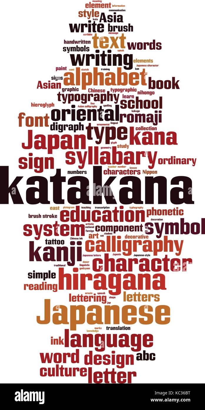 Katakana word cloud concept. Vector illustration Stock Vector Image ...