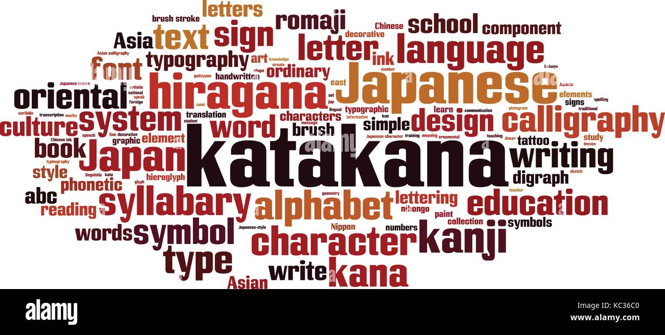 Katakana word cloud concept. Vector illustration Stock Vector Image ...