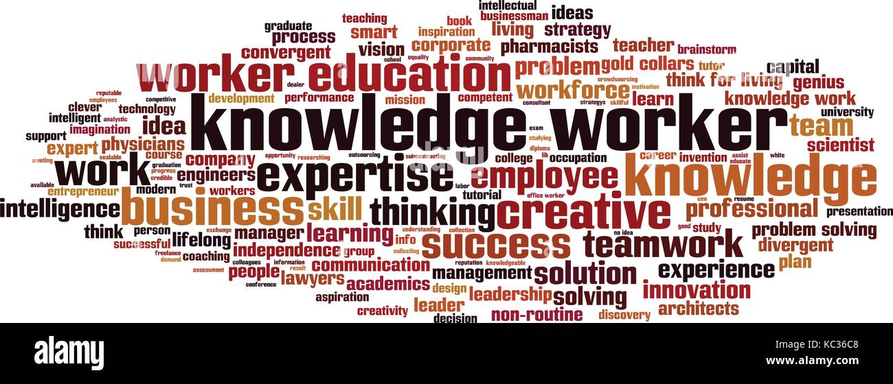 Knowledge worker word cloud concept. Vector illustration Stock Vector ...