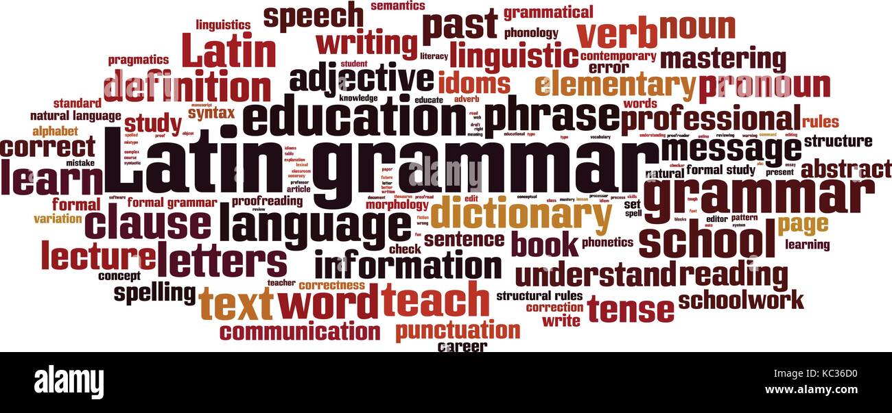 Latin grammar word cloud concept. Vector illustration Stock Vector ... Latin grammar word cloud concept. Vector illustration Stock Vector ...