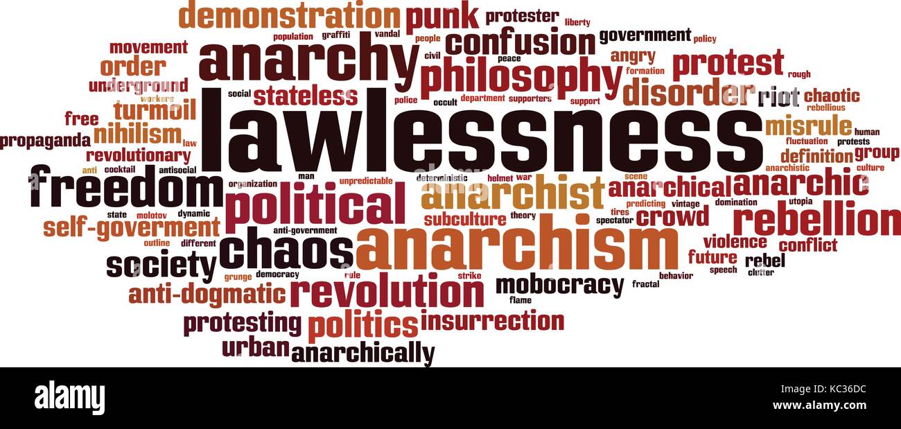 Lawlessness word cloud concept. Vector illustration Stock Vector Image ...