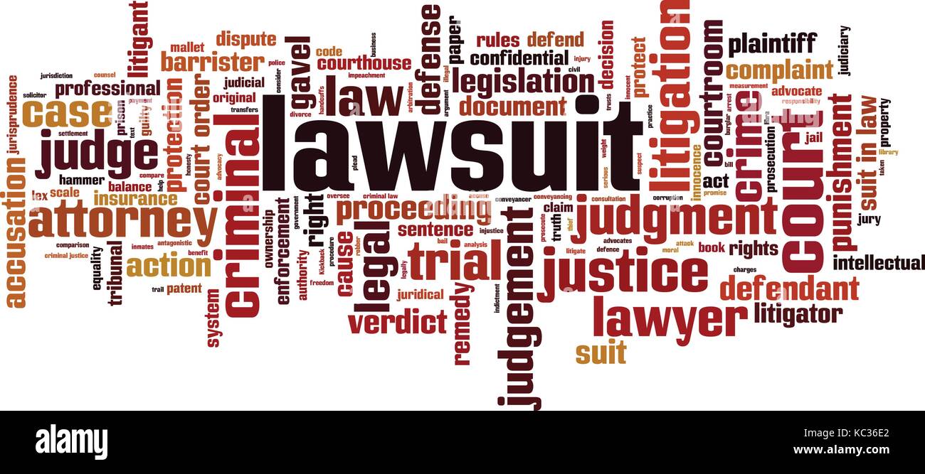 Litigation word cloud concept legal Stock Vector Images - Alamy