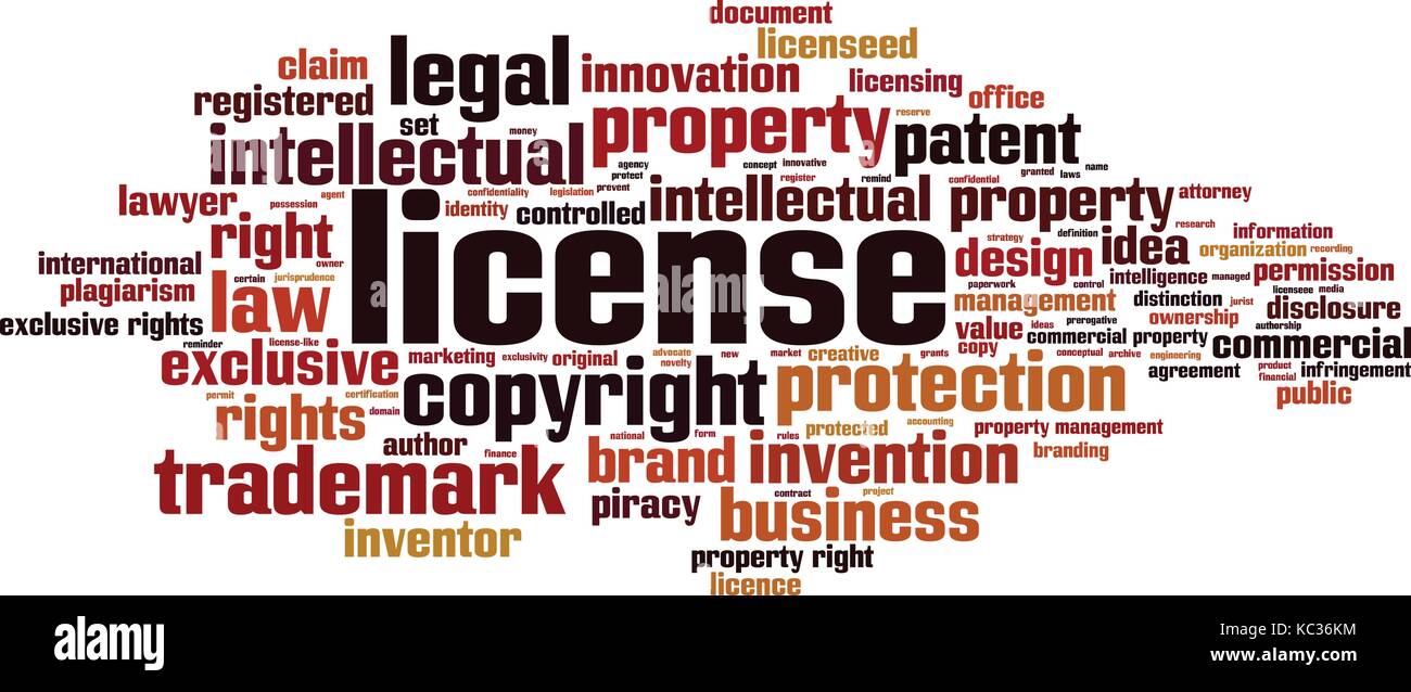License word cloud concept. Vector illustration Stock Vector Image ...